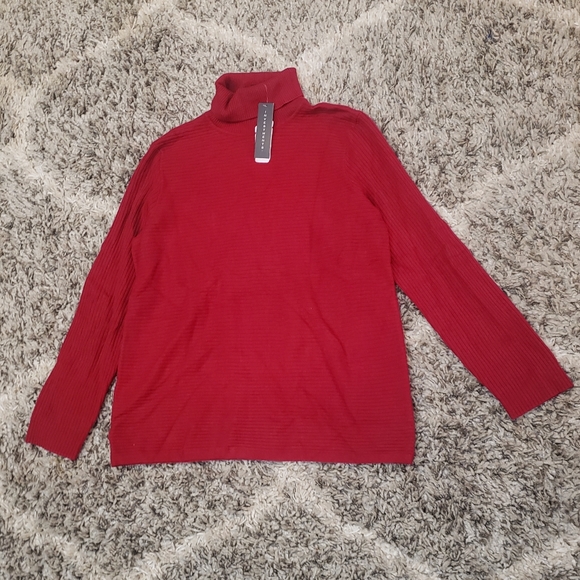 Investments | Sweaters | Investments Plus Size Red Turtleneck Ribbed ...